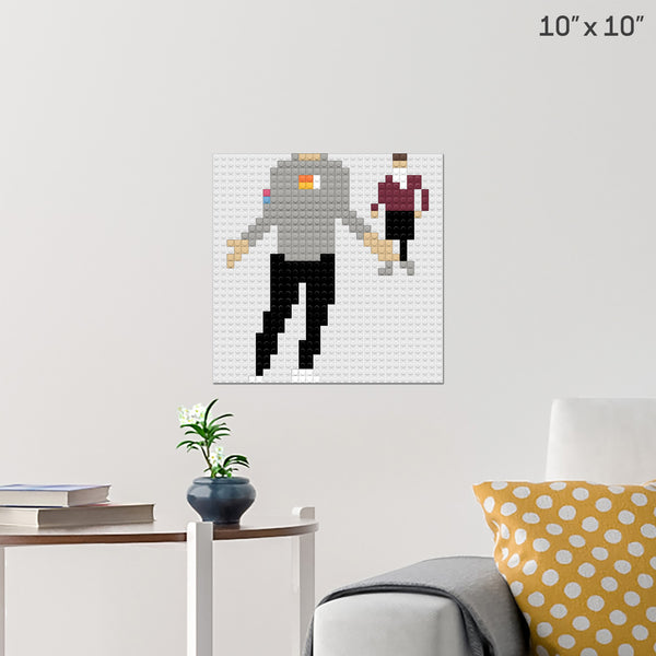 JIMMY LEGS Wall Poster - Build Your Own with Bricks! - BRIK