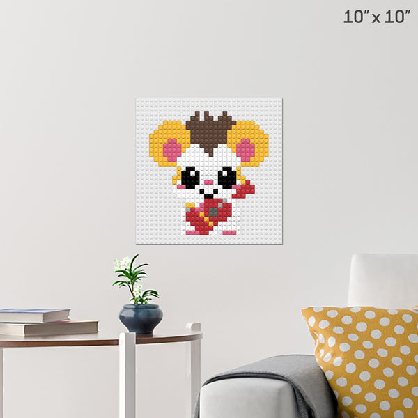 Jingle Pixel Art Wall Poster - Build Your Own with Bricks! - BRIK