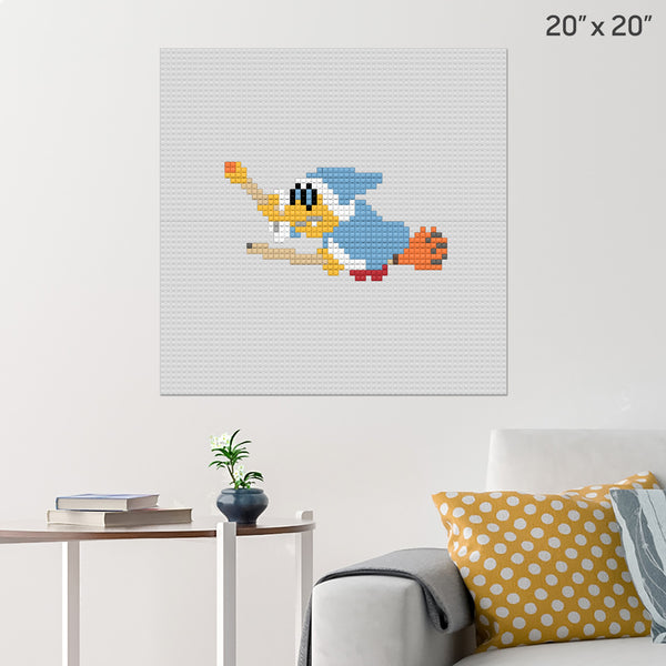 Kamek Pixel Art Wall Poster - Build Your Own with Bricks! - BRIK