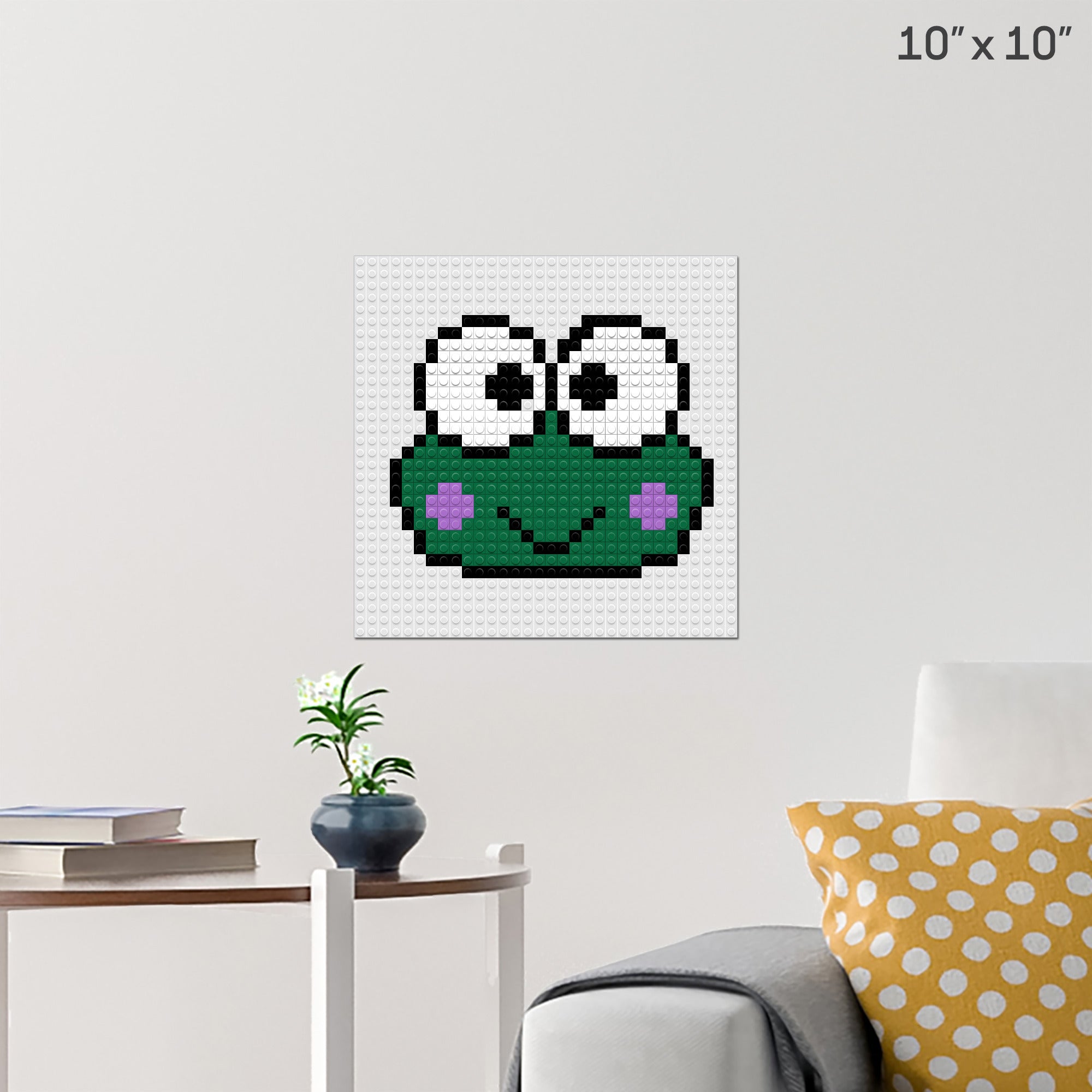 Kero Keroppi Pixel Art Wall Poster - Build Your Own with Bricks! - BRIK