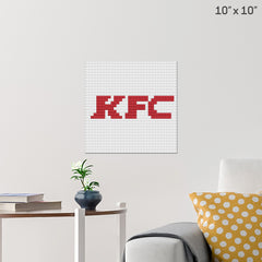 KFC Pixel Art Wall Poster - Build Your Own with Bricks! - BRIK