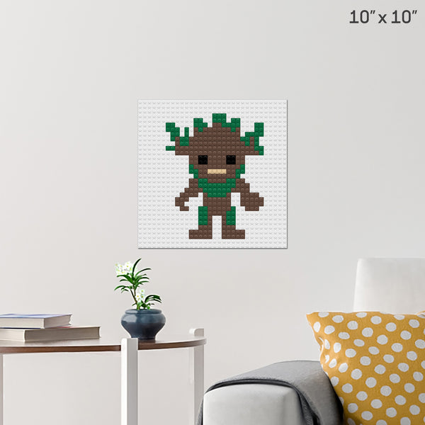 King Groot Pixel Art Wall Poster - Build Your Own with Bricks! - BRIK
