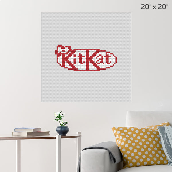 KitKat Pixel Art Wall Poster - Build Your Own with Bricks! - BRIK