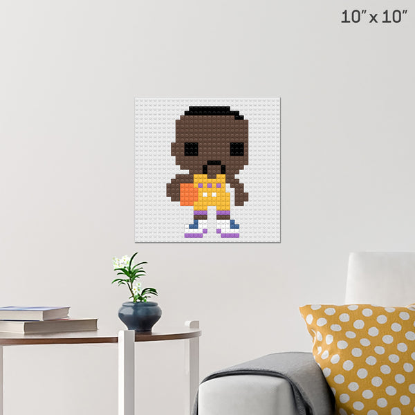 Kobe Bryant Pixel Art Wall Poster - Build Your Own with Bricks! - BRIK
