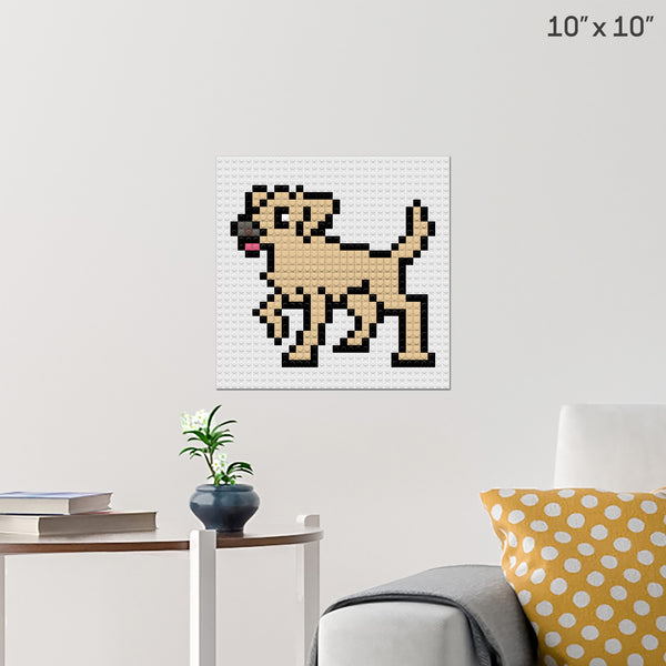 Labrador Retriever Pixel Art Wall Poster - Build Your Own with Bricks ...