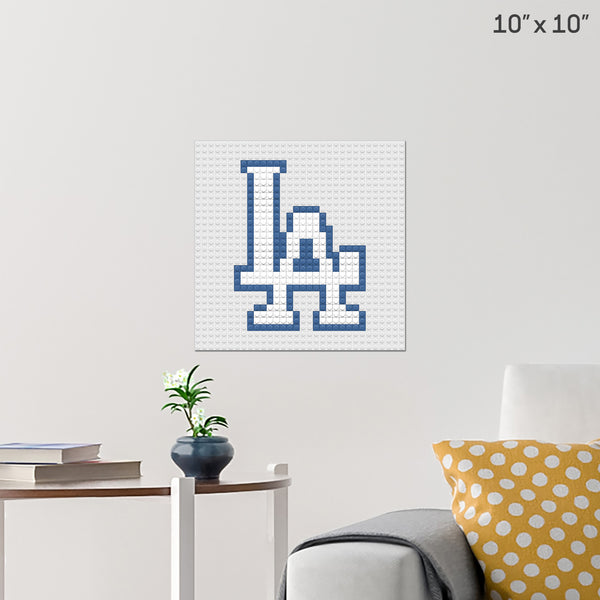 Los Angeles Dodgers Pixel Art Wall Poster - Build Your Own with Bricks ...