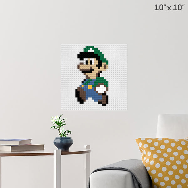 LUIGI Wall Poster - Build Your Own with Bricks! - BRIK