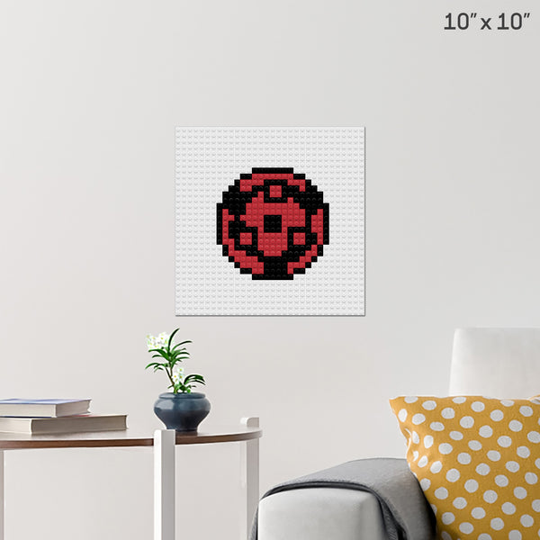 Madara's Sharingan Pixel Art Wall Poster - Build Your Own with Bricks ...