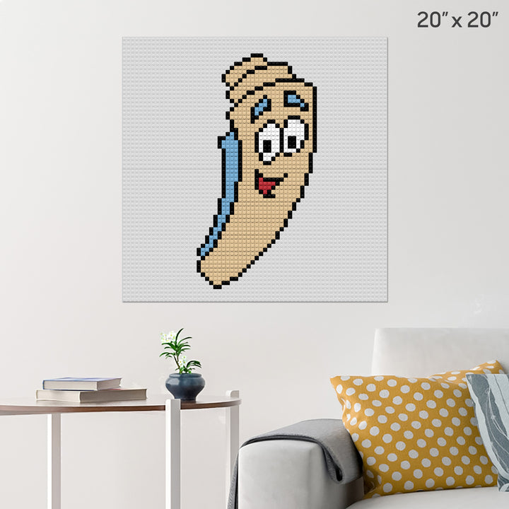 Map Pixel Art Wall Poster - Build Your Own with Bricks! - BRIK