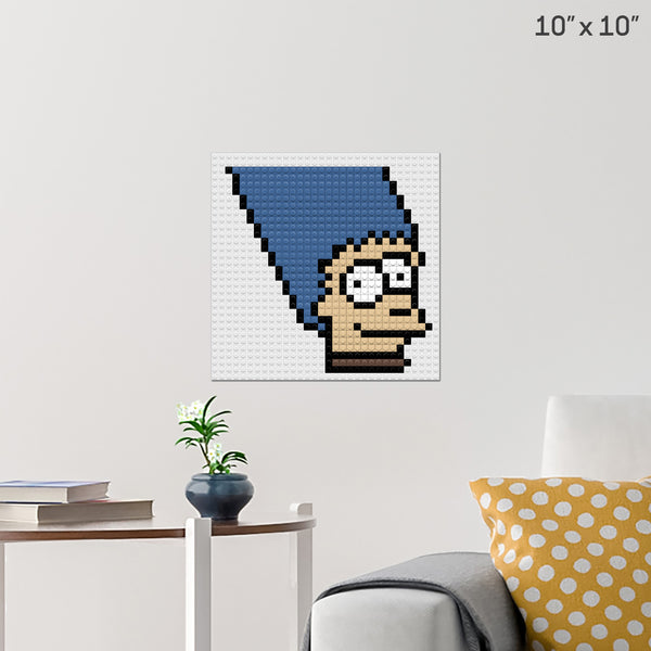 Marge Simpson Pixel Art Wall Poster - Build Your Own with Bricks! - BRIK