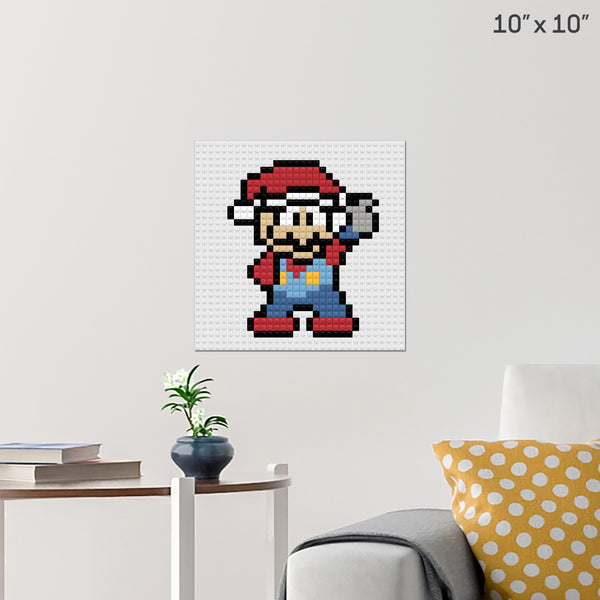 Mario Pixel Art Wall Poster - Build Your Own with Bricks! - BRIK