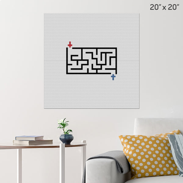 Maze - Easy Pixel Art Wall Poster - Build Your Own with Bricks! - BRIK