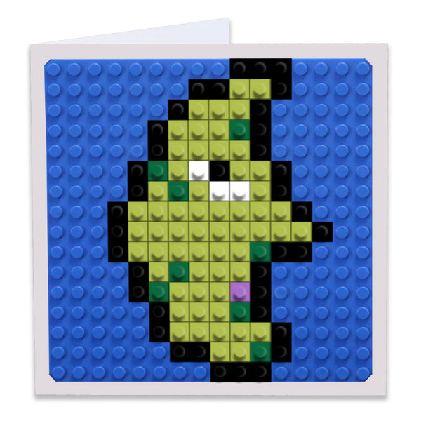 Metapod Pixel Art Build-On Greeting Card | BRIK