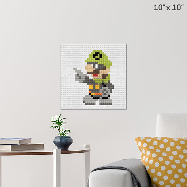 Mr. L Pixel Art Wall Poster - Build Your Own with Bricks! - BRIK