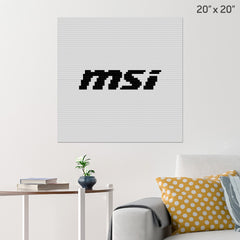 MSI Pixel Art Wall Poster - Build Your Own with Bricks! - BRIK