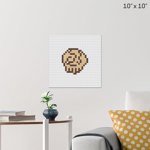 Muffin Pixel Art Wall Poster - Build Your Own with Bricks! - BRIK