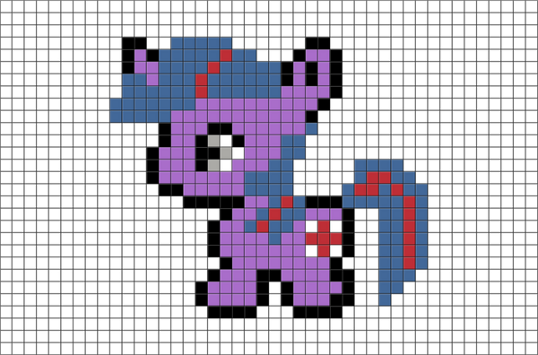 Grille De Pixel Art Mlp Facile