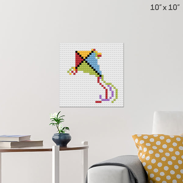 National Kite Month Pixel Art Wall Poster - Build Your Own with Bricks ...