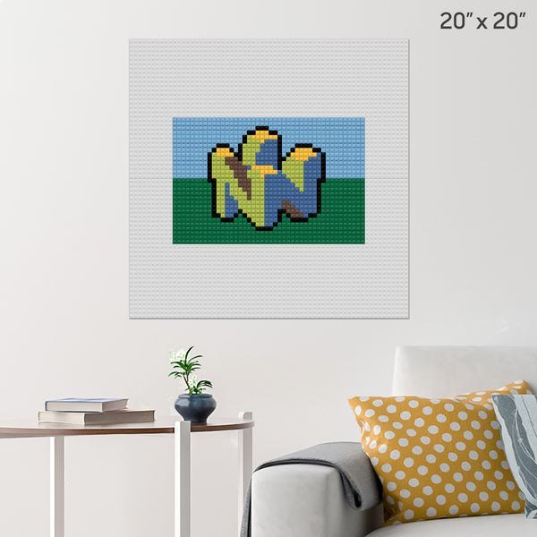 Nintendo 64 Logo Pixel Art Wall Poster - Build Your Own with Bricks! - BRIK