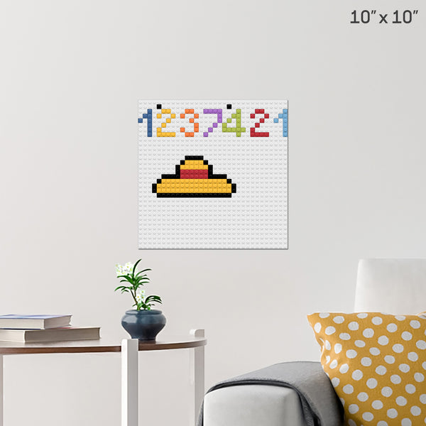 number piece Wall Poster - Build Your Own with Bricks! - BRIK