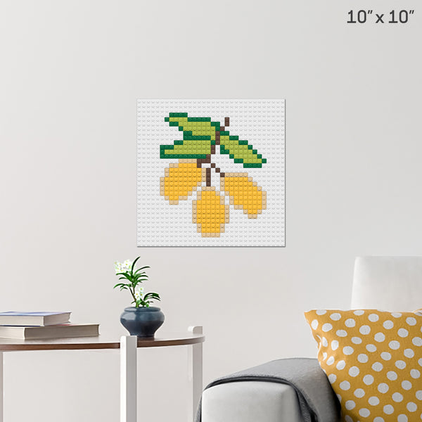 Olive Pixel Art Wall Poster - Build Your Own with Bricks! - BRIK