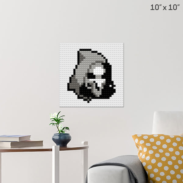 Overwatch Reaper Pixel Art Wall Poster - Build Your Own with Bricks! - BRIK