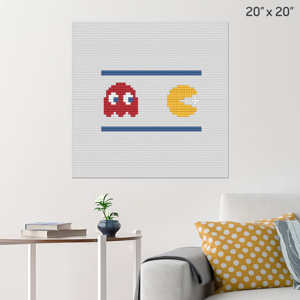 Pac-Man Pixel Art Wall Poster - Build Your Own with Bricks! - BRIK