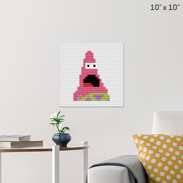 Patrick Wall Poster - Build Your Own with Bricks! - BRIK