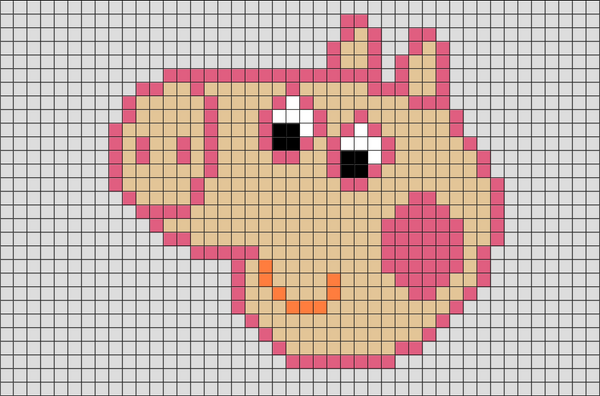 Minecraft Pig Pixel Art