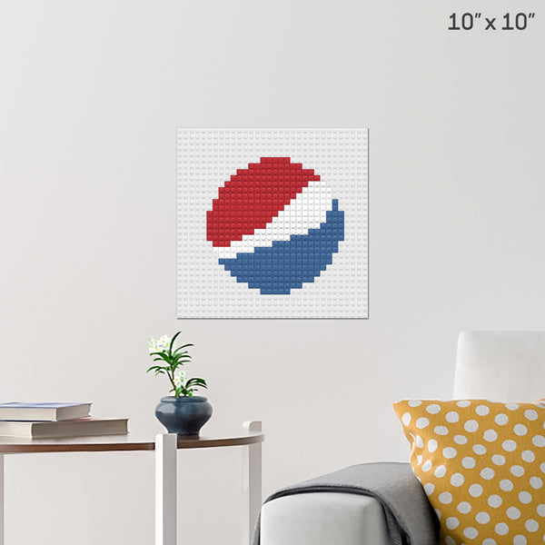 Pepsi Pixel Art Wall Poster - Build Your Own with Bricks! - BRIK
