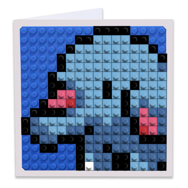 Phanpy Pixel Art Build-On Greeting Card | BRIK