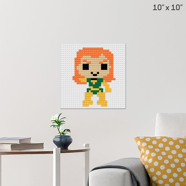 Phoenix Pixel Art Wall Poster - Build Your Own with Bricks! - BRIK