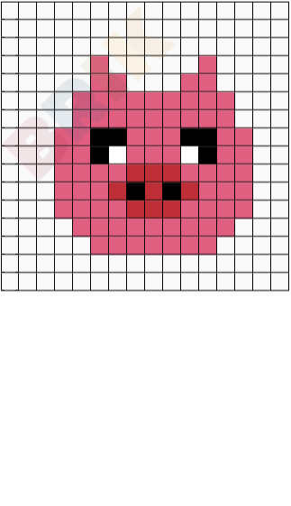 Minecraft Pig Pixel Art