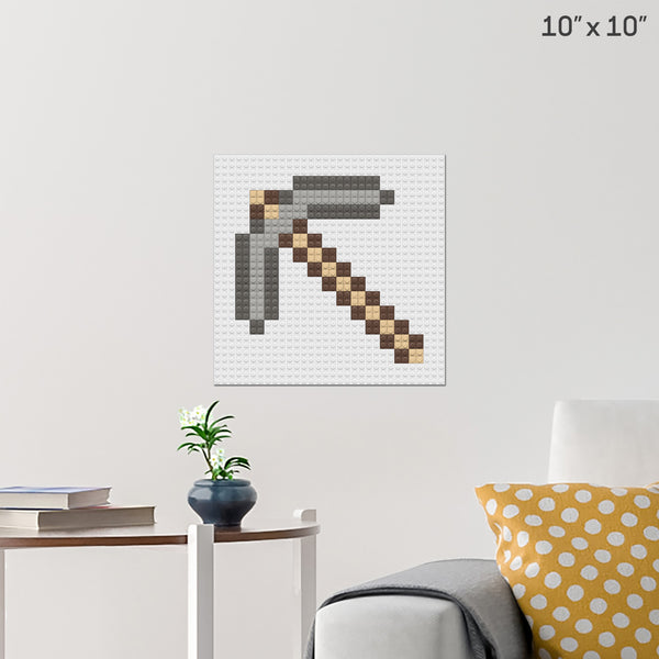 Pike Axe Wall Poster - Build Your Own with Bricks! - BRIK
