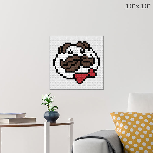 Pixel Pringles Logo Wall Poster - Build Your Own with Bricks! - BRIK