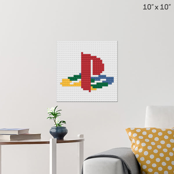 Playstation Logo Wall Poster - Build Your Own with Bricks! - BRIK