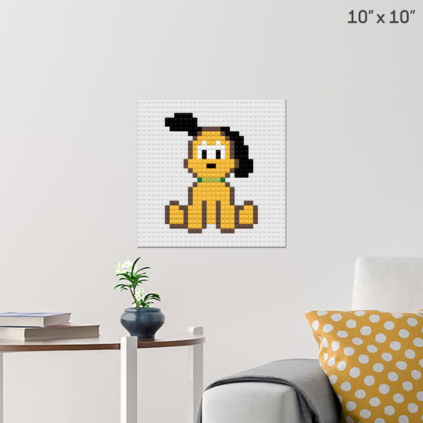 Pluto Pixel Art Wall Poster - Build Your Own with Bricks! - BRIK