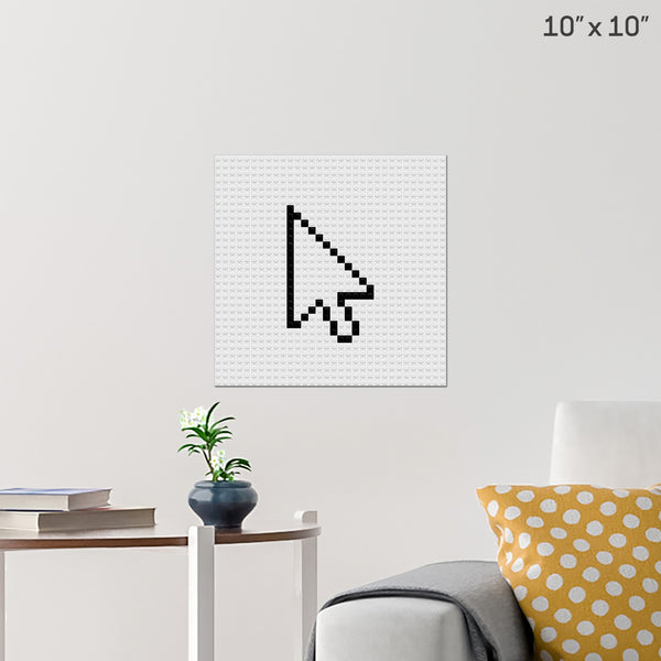Pointer Pixel Art Wall Poster - Build Your Own with Bricks! - BRIK
