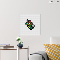 Pokemon Caterpie Pixel Art Wall Poster - Build Your Own with Bricks! - BRIK