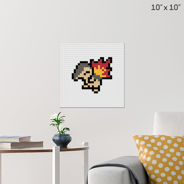 Pokemon Cyndaquil Pixel Art Wall Poster - Build Your Own with Bricks ...