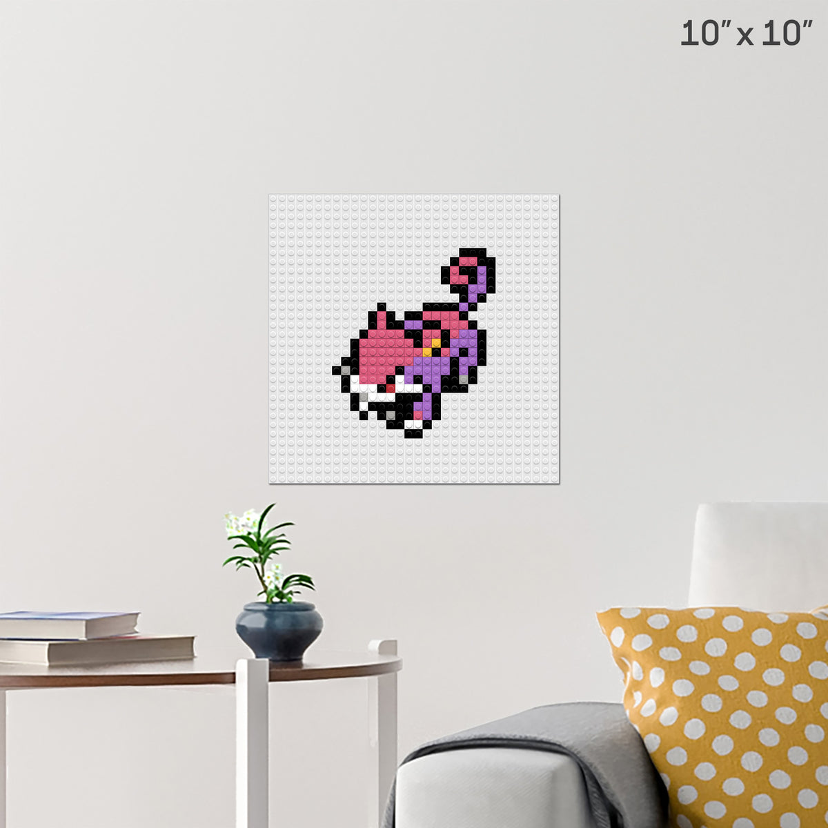 Pokemon Rattata Pixel Art Wall Poster - Build Your Own with Bricks! - BRIK