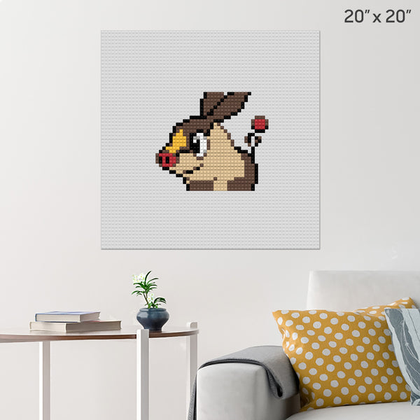 Pokemon Tepig Pixel Art Wall Poster - Build Your Own with Bricks! - BRIK