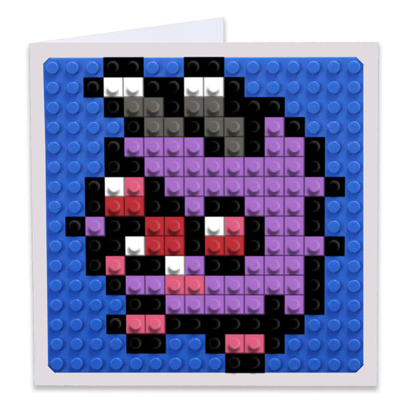 Pokemon Venonat Pixel Art Build-On Greeting Card | BRIK