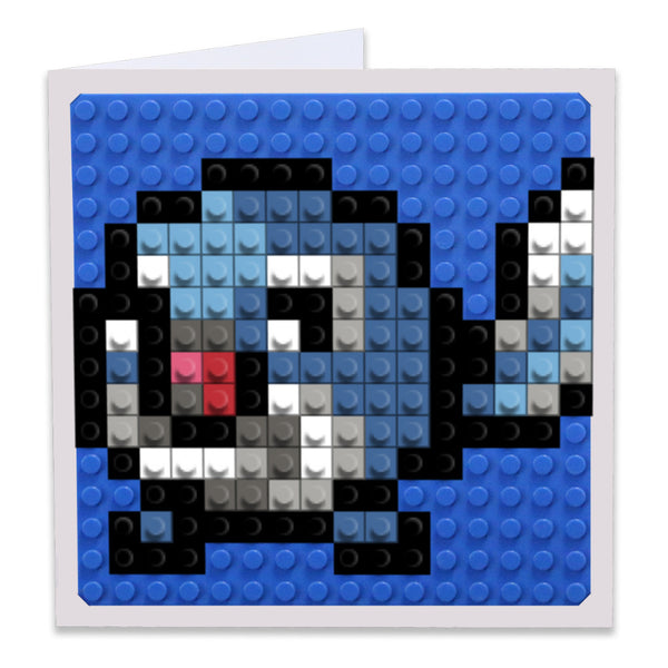 Poliwag Pixel Art Build-On Greeting Card | BRIK
