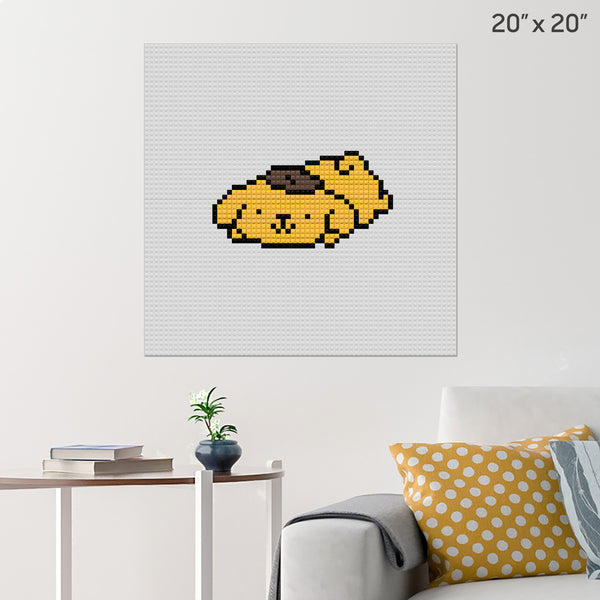 Pompompurin Pixel Art Wall Poster - Build Your Own with Bricks! - BRIK
