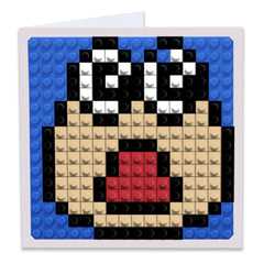 Pou Pixel Art Build-On Greeting Card | BRIK