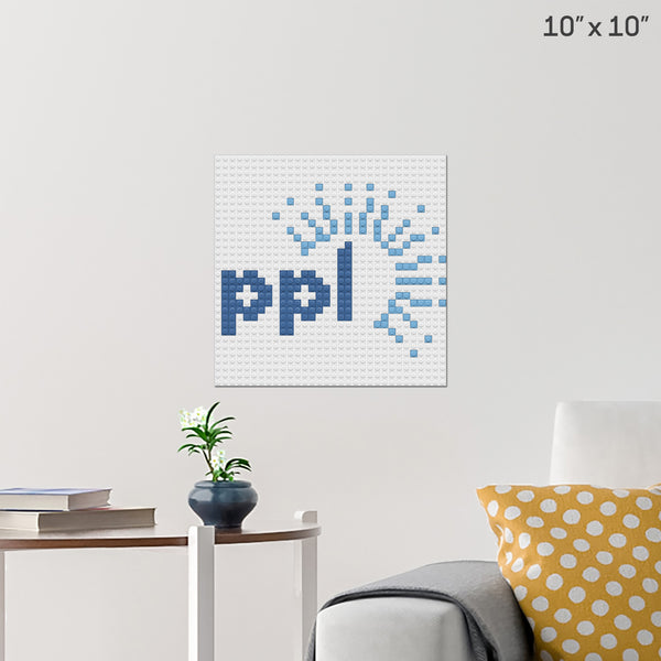 PPL Corporation Logo Wall Poster - Build Your Own with Bricks! - BRIK
