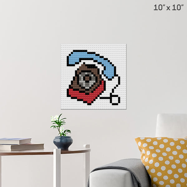 Push Button Phone Day Pixel Art Wall Poster - Build Your Own with ...