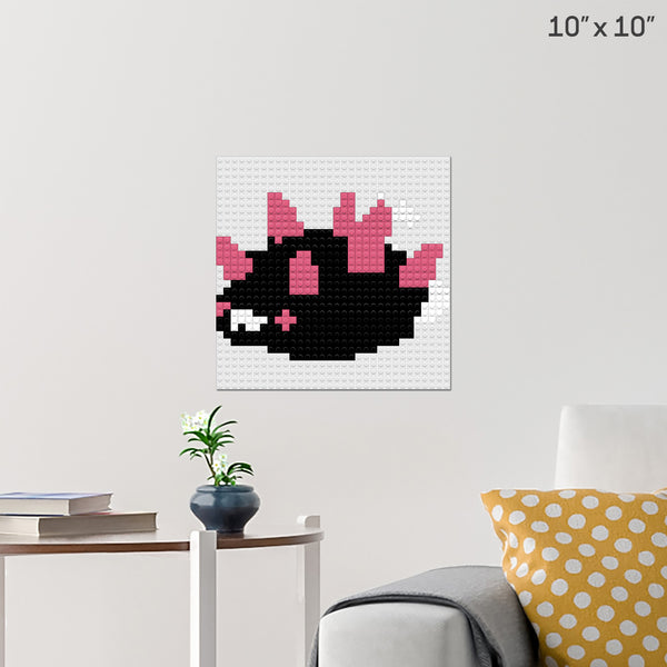 Pyukumuku Wall Poster - Build Your Own with Bricks! - BRIK