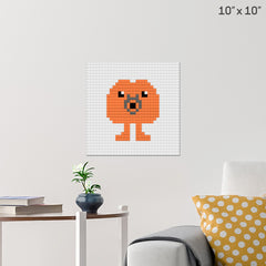 Q*bert Pixel Art Wall Poster - Build Your Own with Bricks! - BRIK